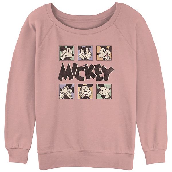 Disney's Mickey Mouse Head Portraits Juniors' Graphic Slouchy Terry