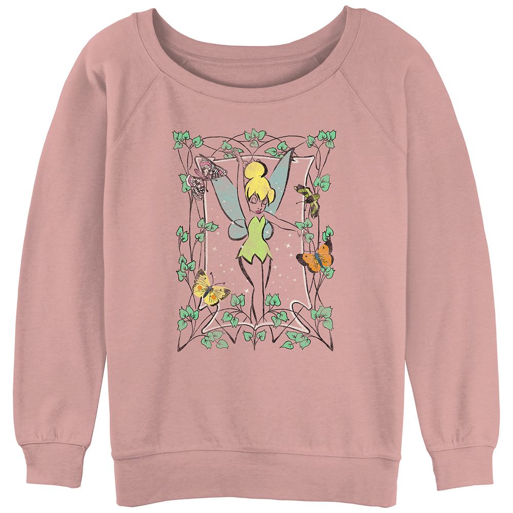Disney's Tinker Bell Leaves And Butterflies Frame Juniors' Graphic ...