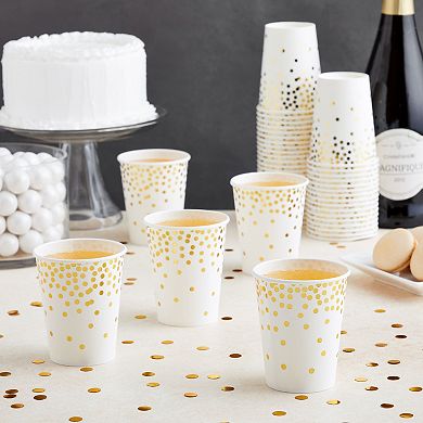 50 Pack 9oz Gold Party Cups For Drinks, Party Supplies, Weddings ...