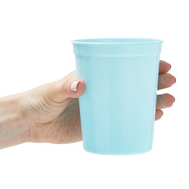 24 Pack Reusable Party Cups For Birthdays, Bridal Showers, 16 Oz, Light ...