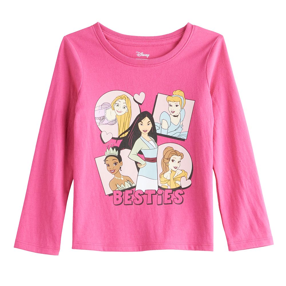 Disney Princesses Girls 4-12 Besties Long Sleeve Graphic Tee by Jumping ...