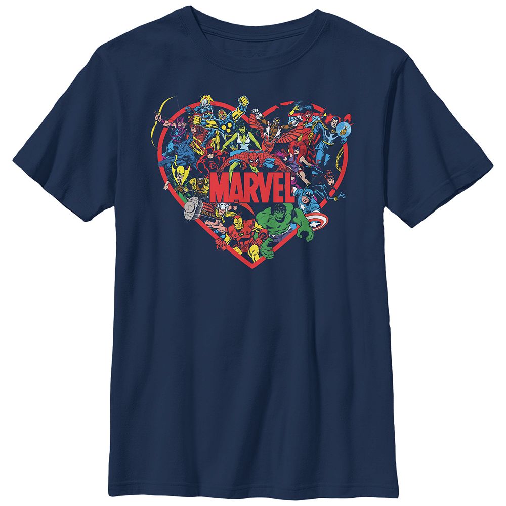 Boys Marvel Avengers Filled Heart Graphic Tee