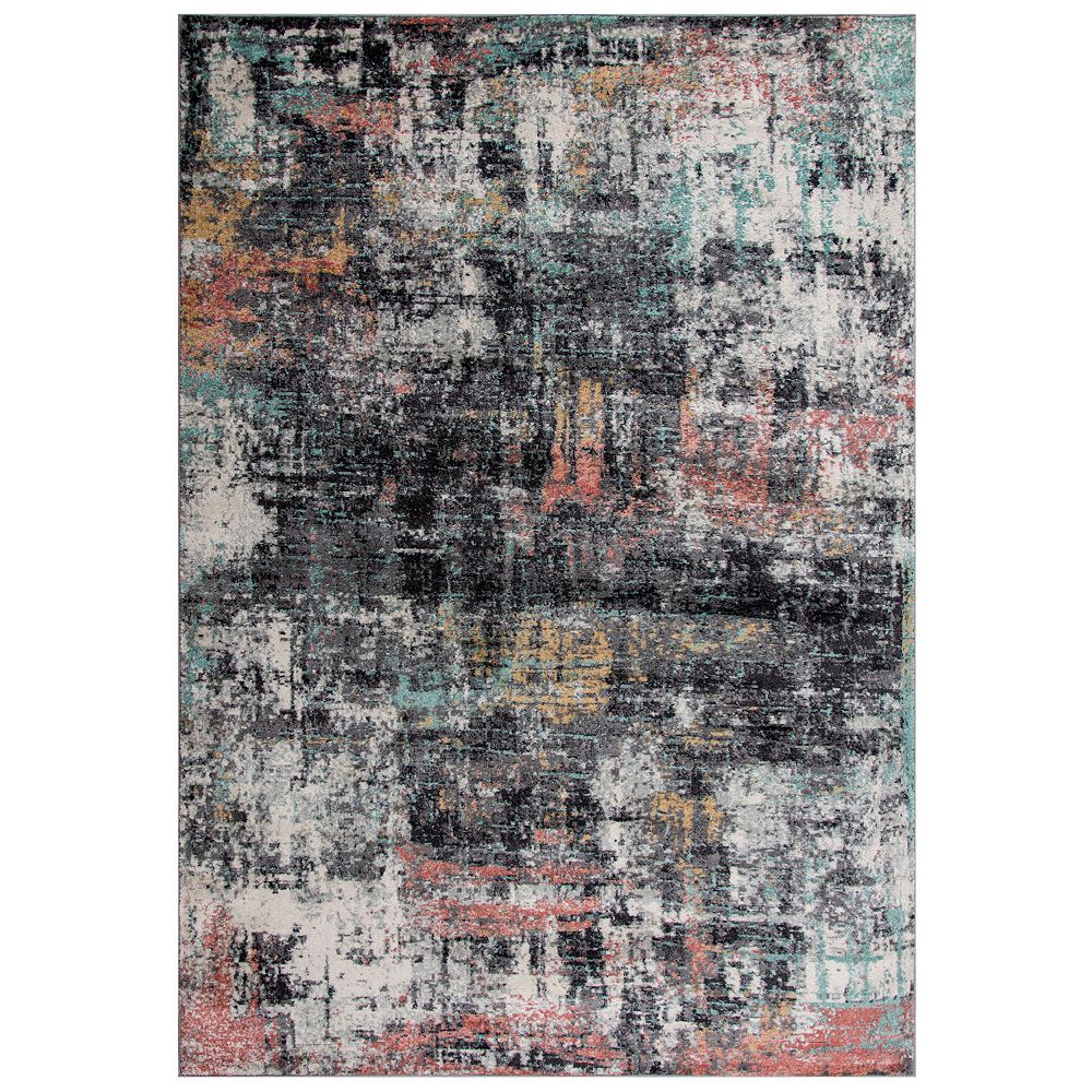 Alora Decor Hera Black Abstract Area Rug