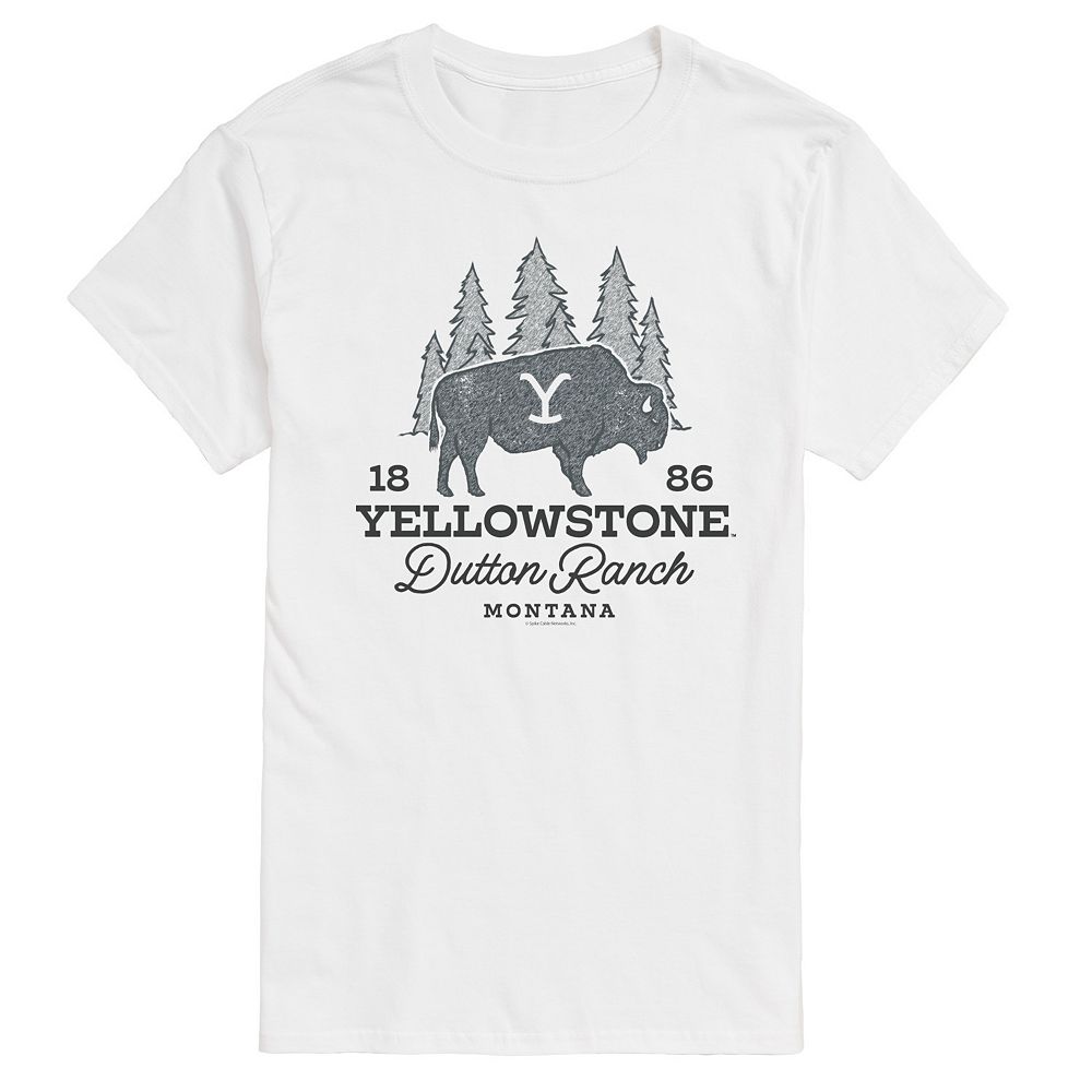 Men's Yellowstone Dutton Ranch Bison Graphic Tee