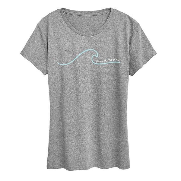 Women's Go With The Flow Wave Graphic Tee