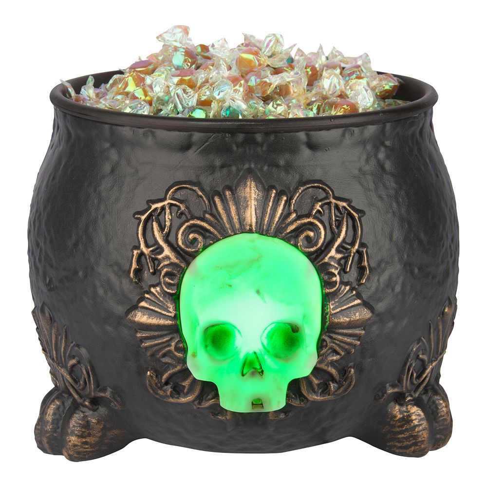 Gemmy Lighted Halloween Cauldron Candy Bowl