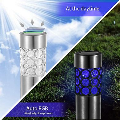 Solarek 6 Pack Rgb Outdoor Solar Lights Garden Landscape Lawn Decor Light