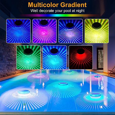 Solar Floating Led Light - Ip65 Waterproof - 2pcs Rechargeable Pool ...