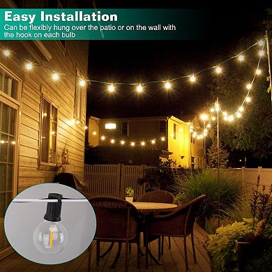 Globe String Lights - 25ft Patio Fairy Lamps, 25 Bulbs - Garden Lawn ...