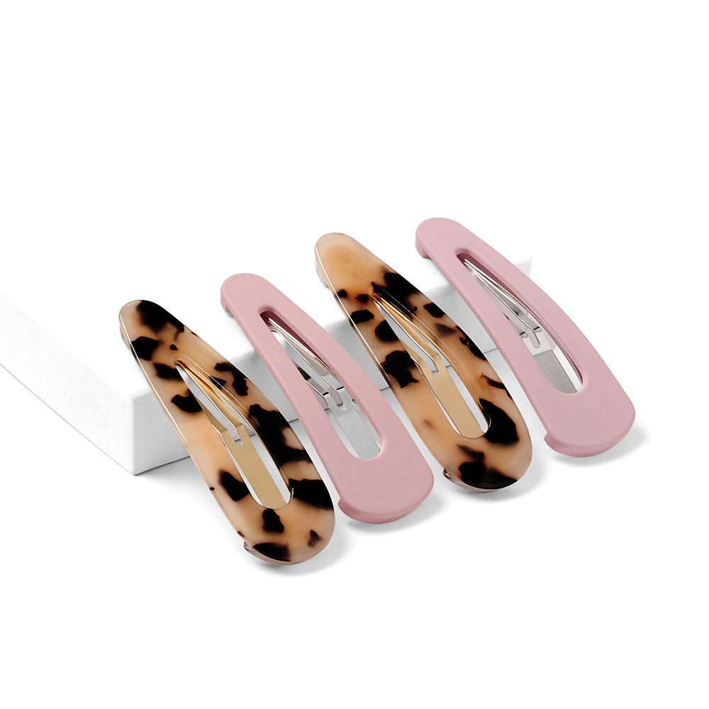 The Hair Edit Snap Triangle Clips Barrettes 4-piece Set
