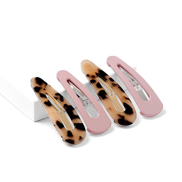 The Hair Edit Snap Triangle Clips Barrettes 4-piece Set