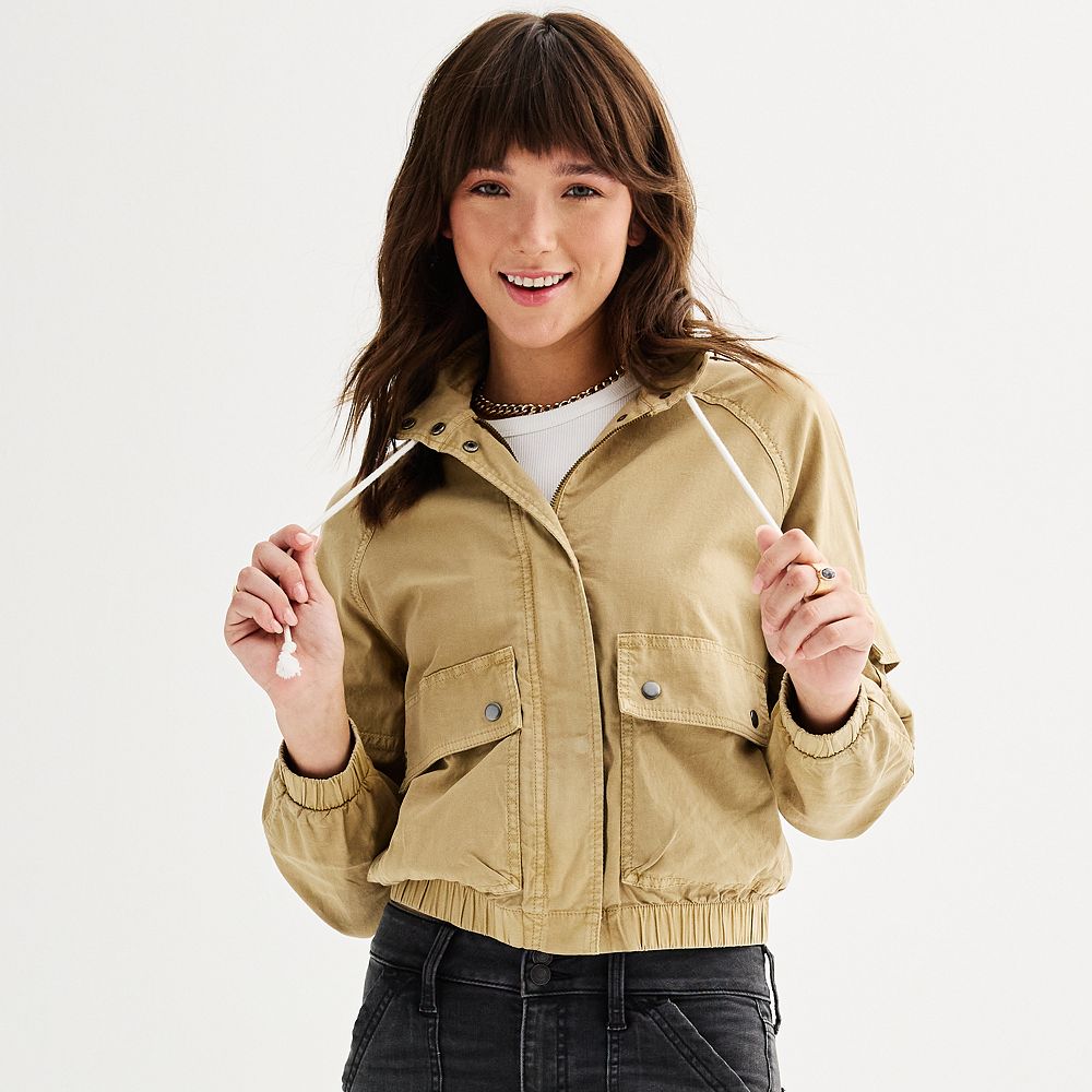 Juniors' SO® Canvas Utility Jacket