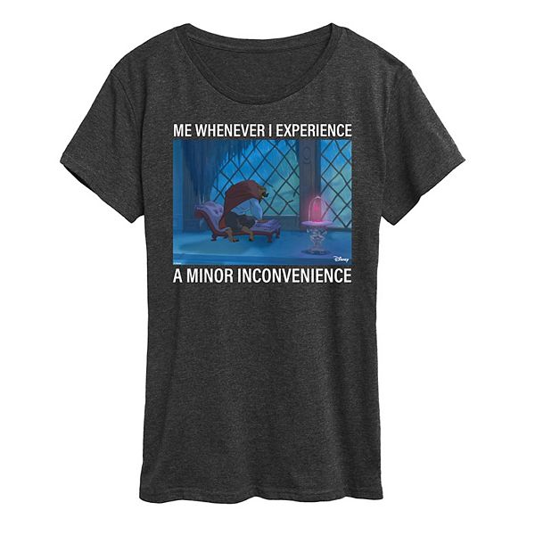 Disney's Beauty and the Beast Women's Minor Inconvenience Meme Graphic Tee