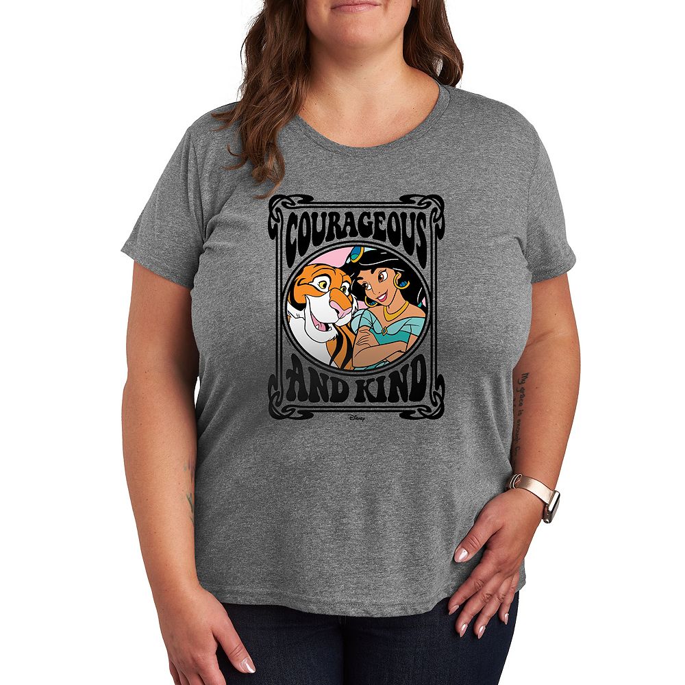 Disney Princess Jasmine Plus Courageous and Kind Graphic Tee