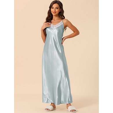 Women's Sleeveless Camisole Pajamas V Neck Sleepwear Lace Trim Lounge ...