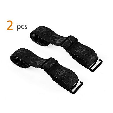 Women's Elastic Band Adjustable Visible Elastic Shoulder Bra Straps 2 Pcs