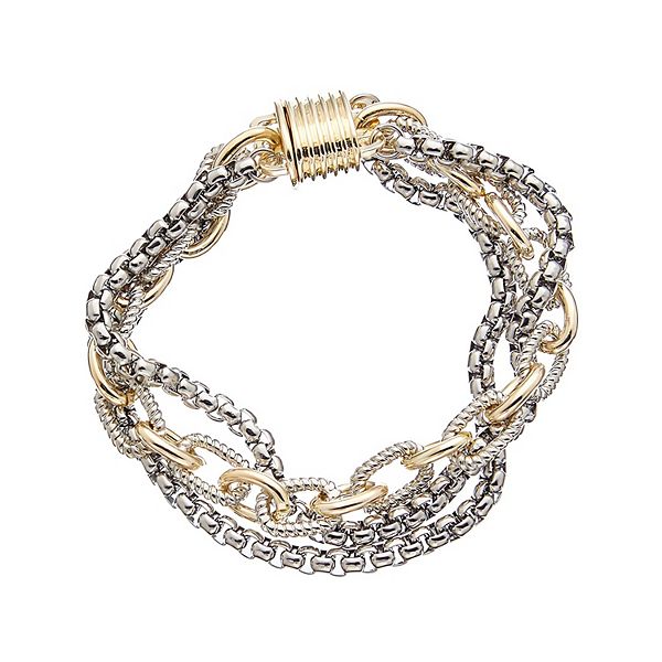 Juvell 18K Gold Plated Two Tone Bracelet
