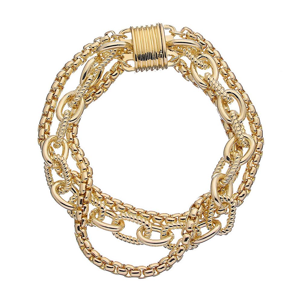 Juvell 18K Gold Plated Multi-Strand Bracelet