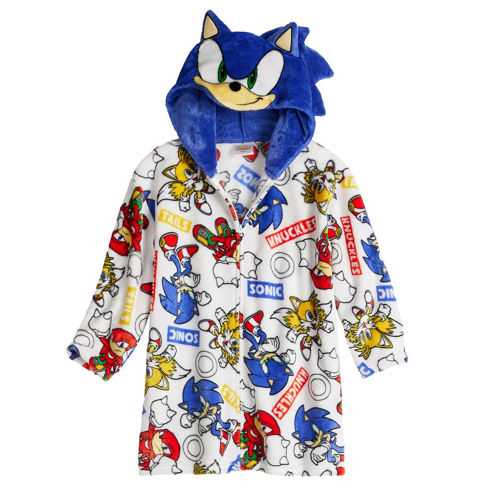 Boys 4-10 Sonic the Hedgehog Hooded Zip Robe