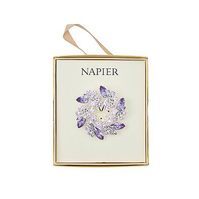 Napier Purple Wreath Pin