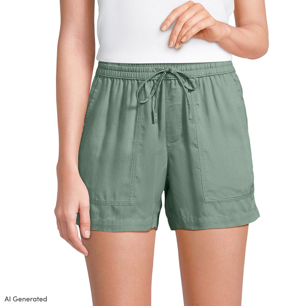 Women's Lands' End High Rise Drawstring 5-in. Shorts