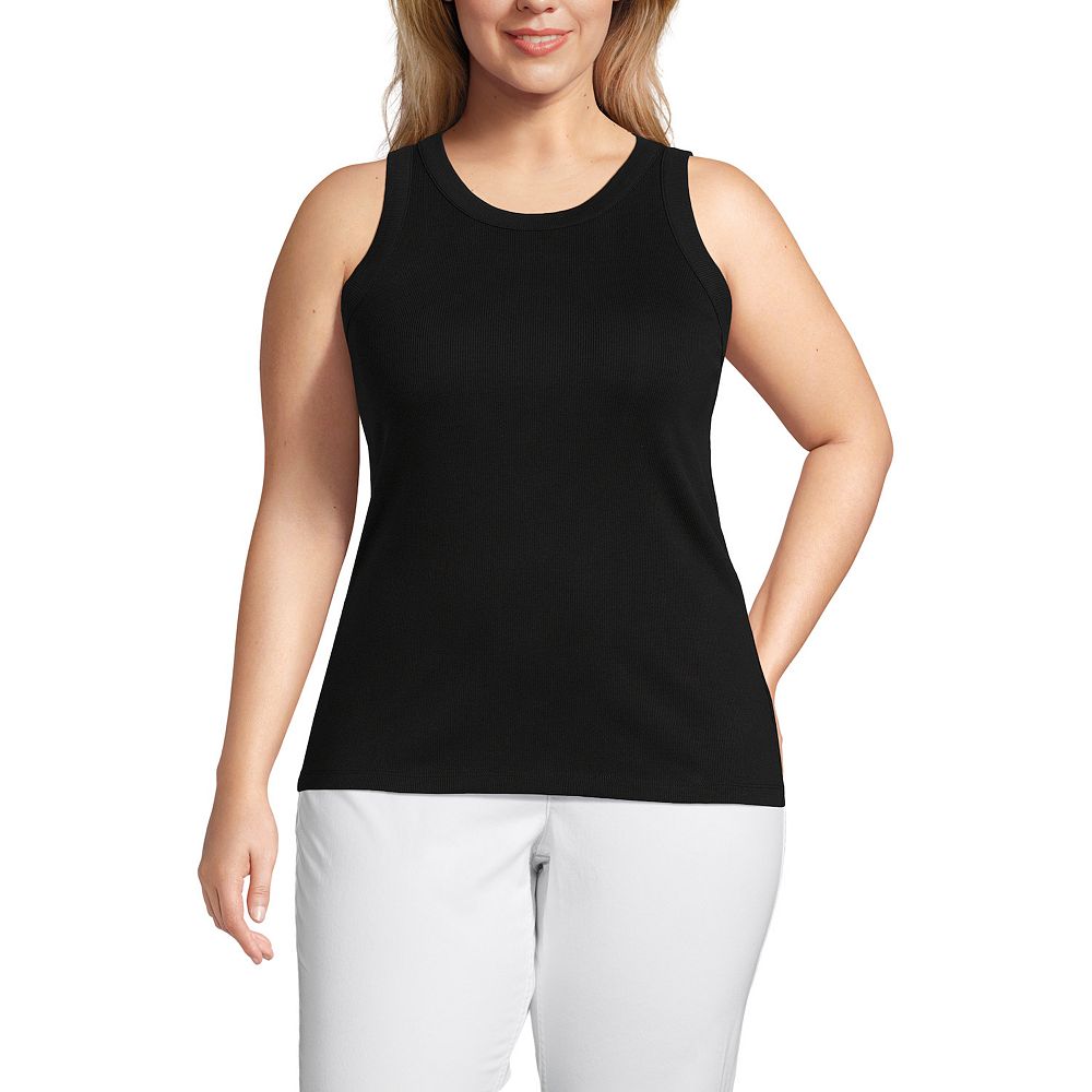 Plus Size Lands' End Crew Neck Tank Top