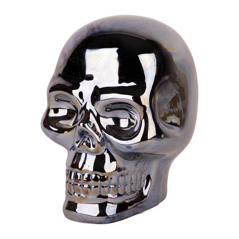 Halloween Metallic Skull Table Decor