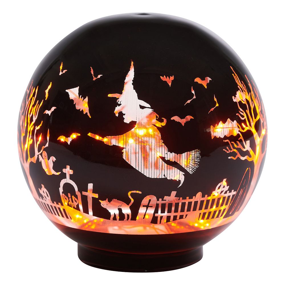 Halloween LED Witch Orb Table Decor