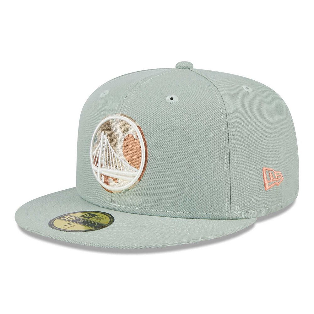 Men's New Era Green Golden State Warriors Springtime Camo 59FIFTY ...