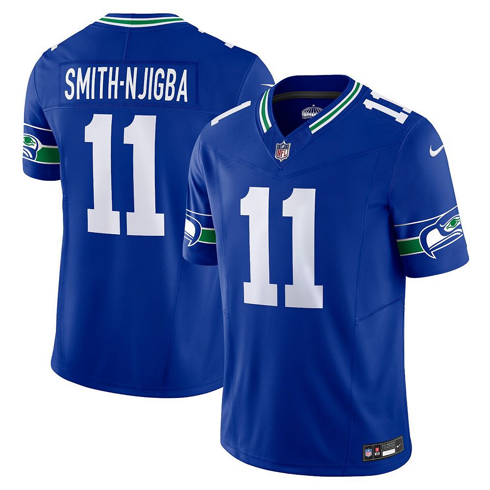 Men's Nike Jaxon Smith-Njigba Royal Seattle Seahawks Alternate Vapor F ...