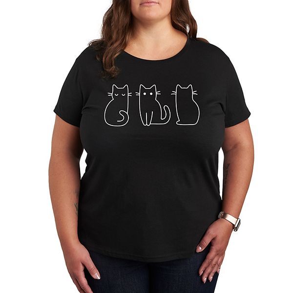 Plus Cat Outlines Graphic Tee