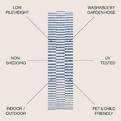 Sukie Modern Offset Stripe Indoor/outdoor Area Rug
