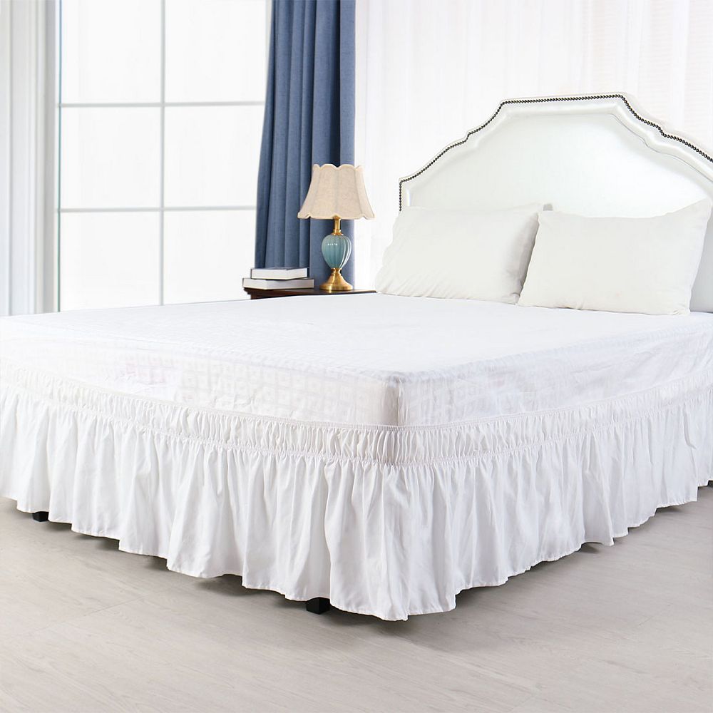 Bed Skirt 3-piece Set With Pillow Covers Queen