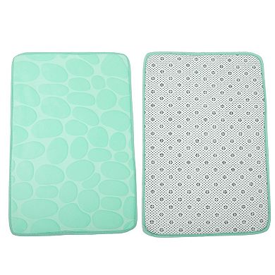 Cobblestone Pattern Bathroom Rugs Bath Mat Machine Washable