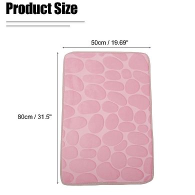Cobblestone Pattern Bathroom Rugs Bath Mat Machine Washable