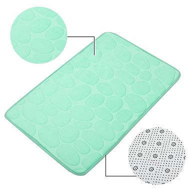 Cobblestone Pattern Bathroom Rugs Bath Mat Machine Washable