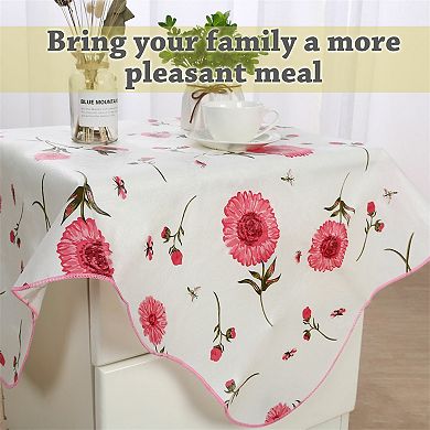 Vinyl Home Picnic Square Tablecloth Table Cloth Cover Water/oil Pink 35 ...