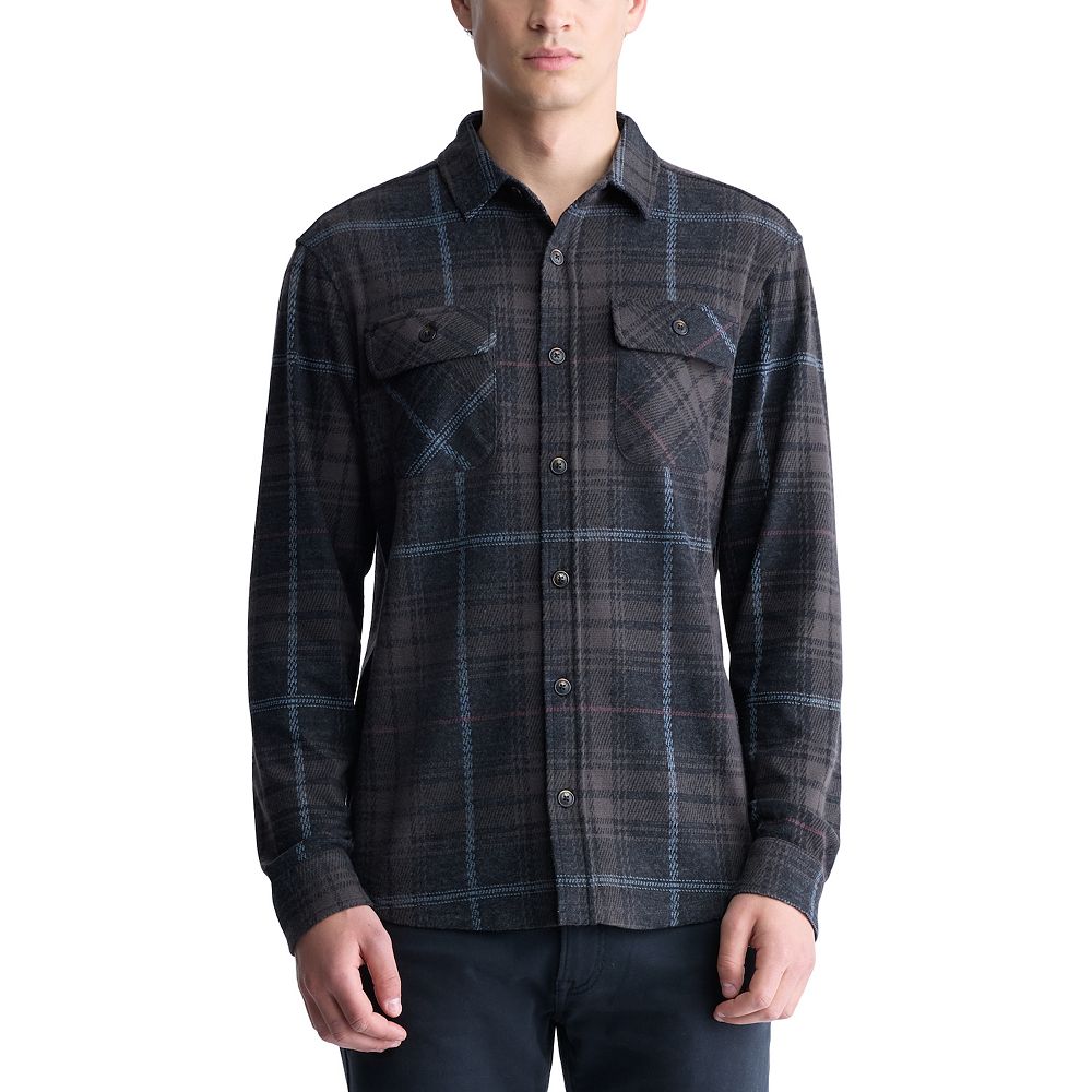 Men's Buffalo Jeans Stretch Knit Flannel Shirt