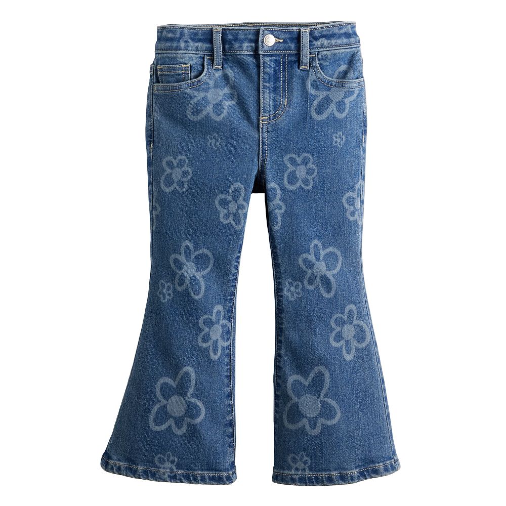 Girls 4-12 Jumping Beans® High-Rise Patch Pocket Flare Jeans