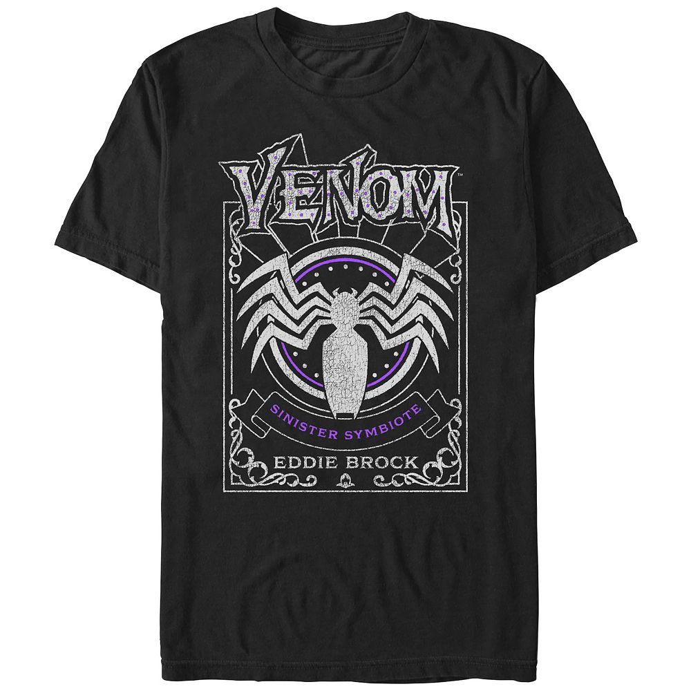 Men's Spider-Man Venom Sinister Symbiote Card Graphic Tee