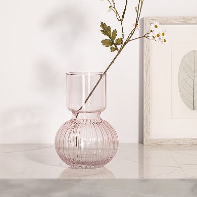 Home Essentials Pink Round Bottom Vase Table Decor