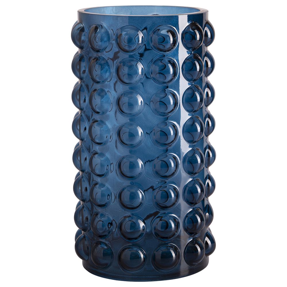 Home Essentials Dark Blue Bubbles Vase Table Decor