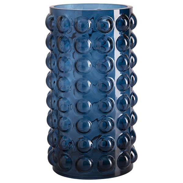 Home Essentials Dark Blue Bubbles Vase Table Decor