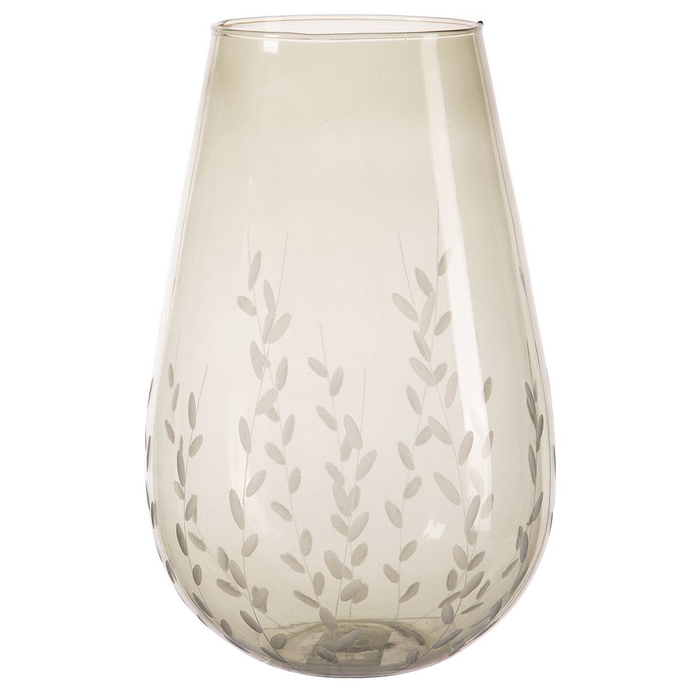 Everyday Decor Large Etched Leaves Vase