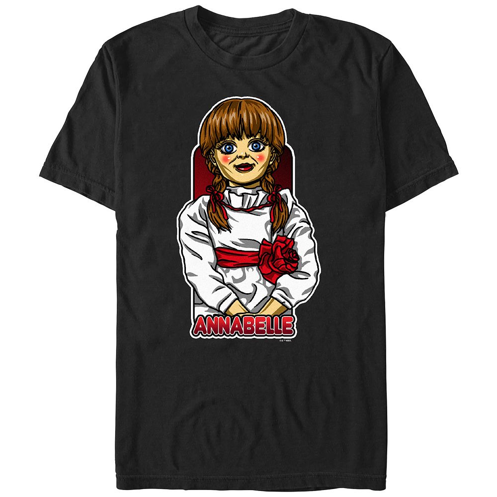 Men's Annabelle Cartoon Portrait Graphic Tee