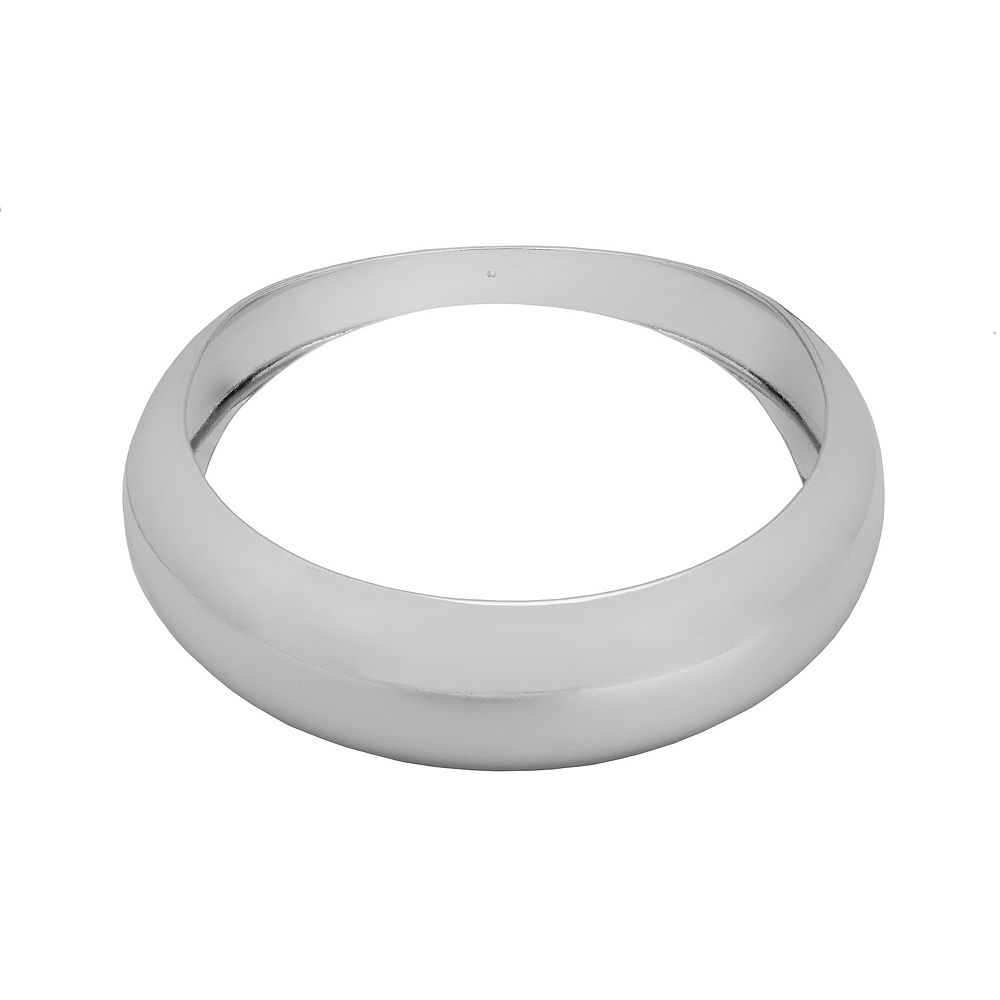 Emberly Silver Tone Domed Bangle Bracelet