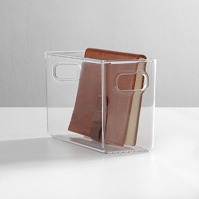 mDesign Plastic Office Supply Organizer Storage Bins with Handles, 2 ...