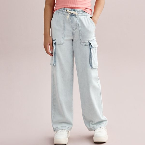 Girls 7-16 Vanilla Star Ultra Cozy Cargo Jeans