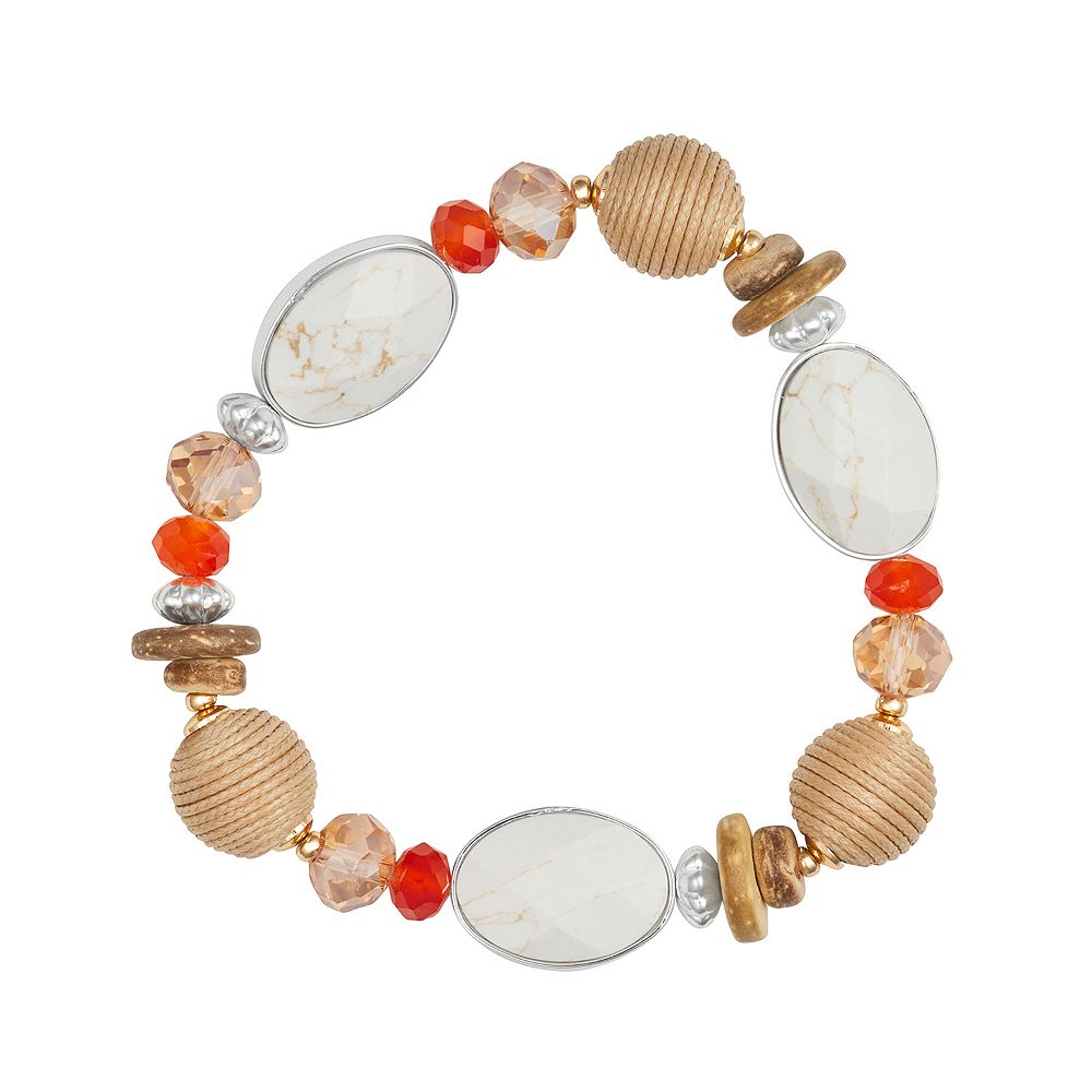Napier Two Tone Garden Party Stretch Bracelet