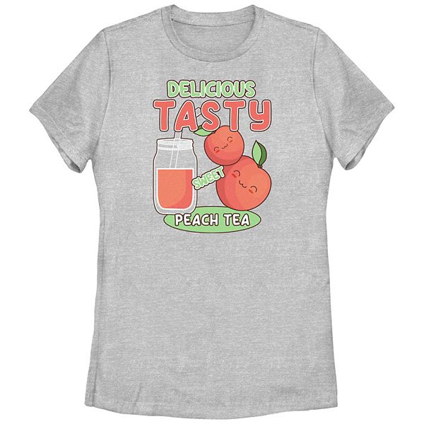 Juniors' Peach Tea Delicious Tasty Graphic Tee